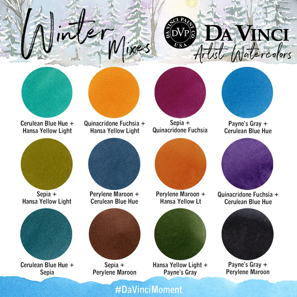 Da Vinci Artists' Watercolor - Winter Watercolor Set – Journey Art Stuff