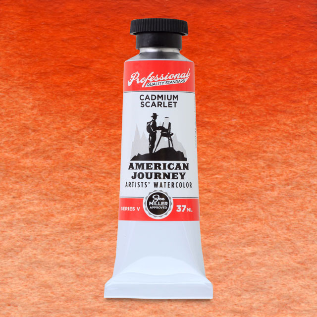 American Journey Artists' Watercolor - Cadmium Scarlet, 37 ml – Journey ...
