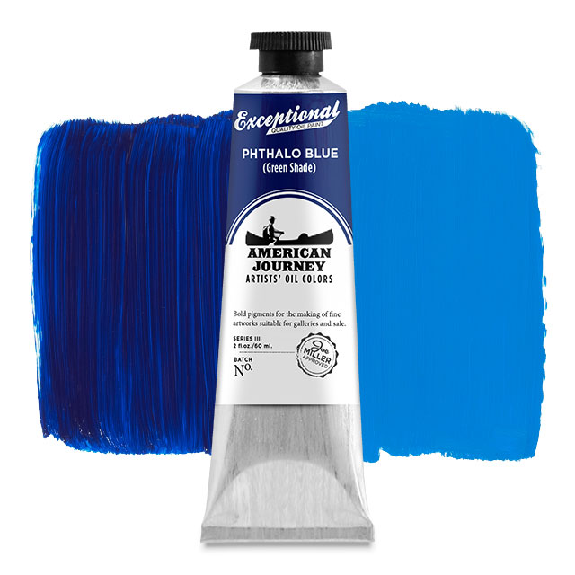 American Journey Artists' Oil Color - Phthalo Blue (Green Shade), 60 ml ...